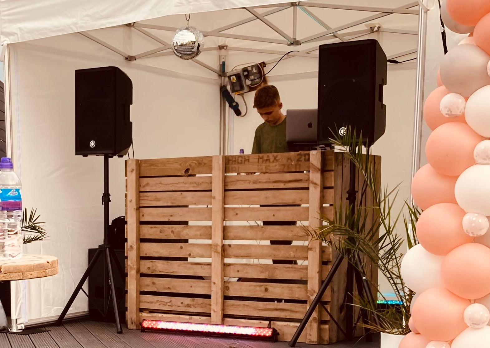 Rustic DJ BOOTH - GO2 Event Hire