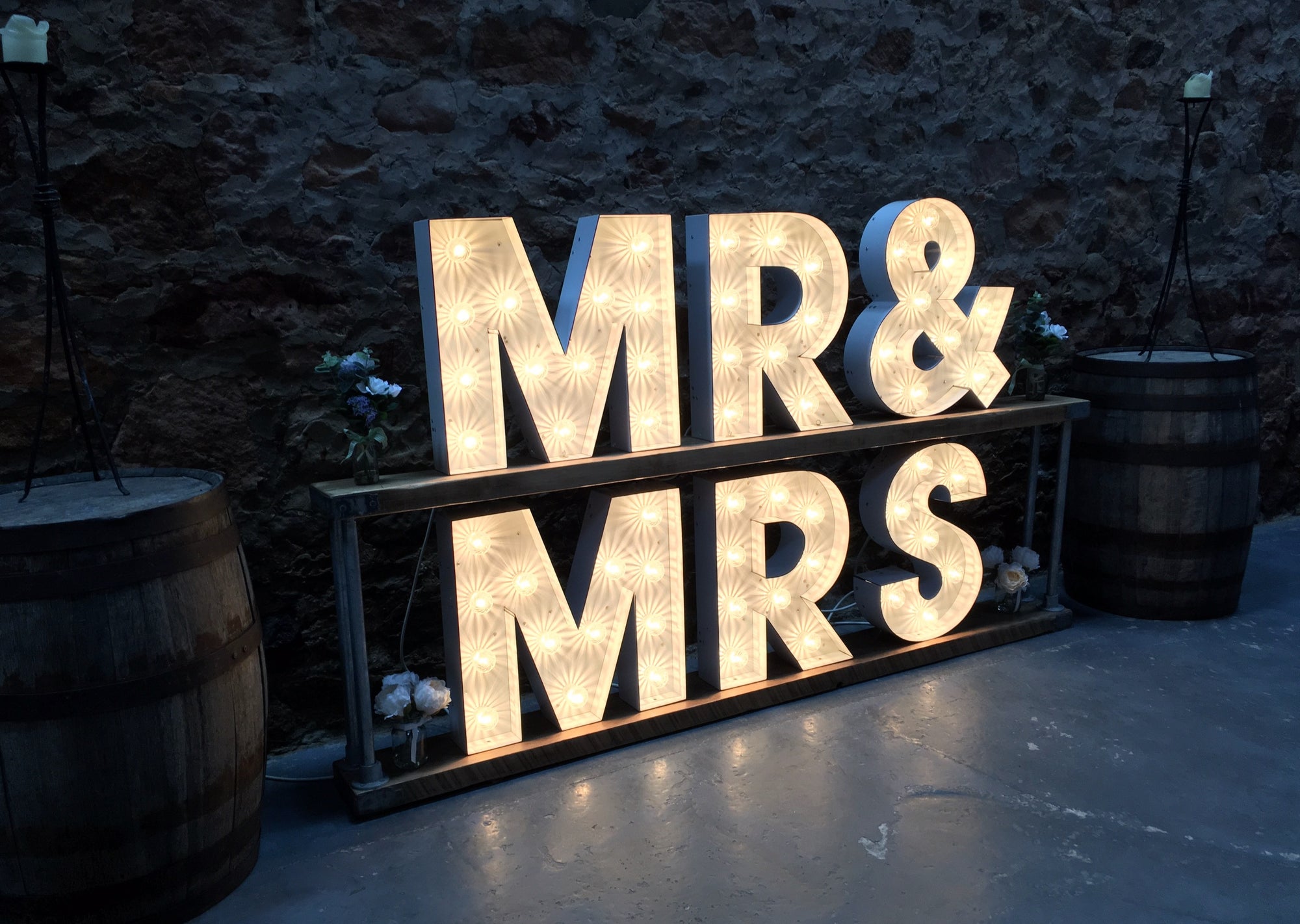 MR&MRS Light Up Letters - GO2 Event Hire